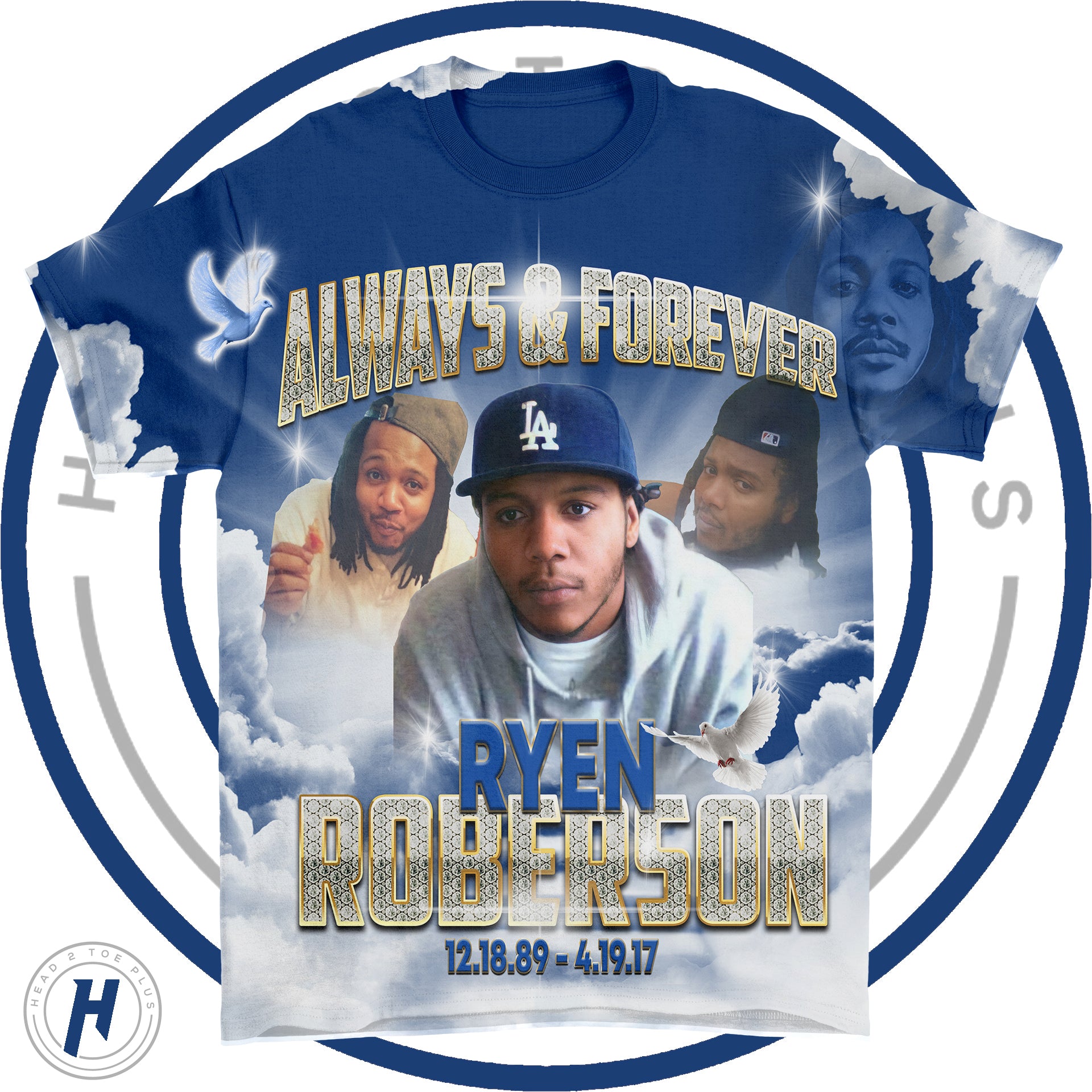 Custom 3D Memorial RIP T Shirt Gallery – Head 2 Toe Plus